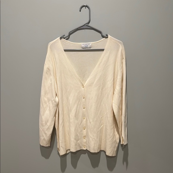 Covington | Sweaters | Covington Cream Knit Cardigan With Vneck | Poshmark